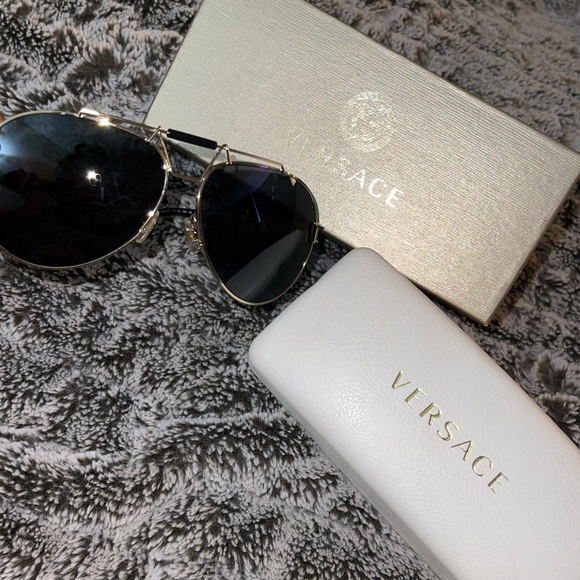 Versace | Accessories | Versace Aviator Sunglasses | Poshmark